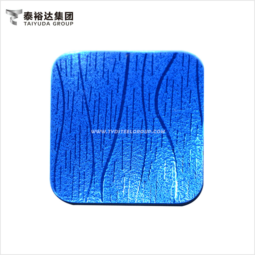 Blue PVD Color Embossed Sus304 Stainless Steel Sheet for Wall Clading ...